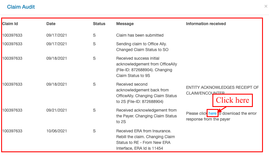 Viewing and Correcting Claim Errors and Printing HCFA