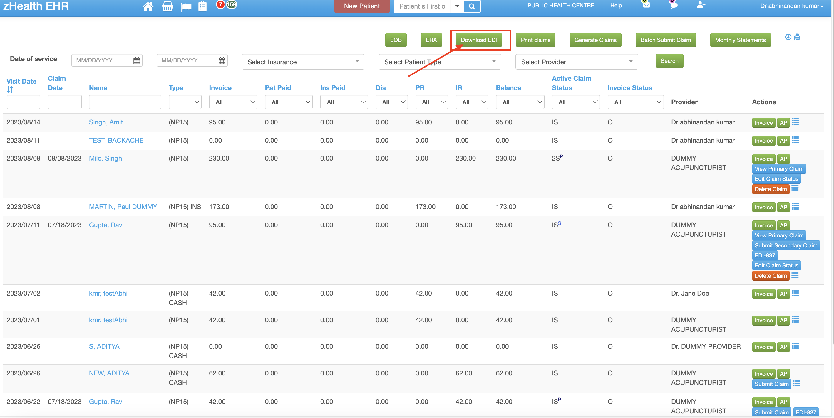 Download EDI 837 File